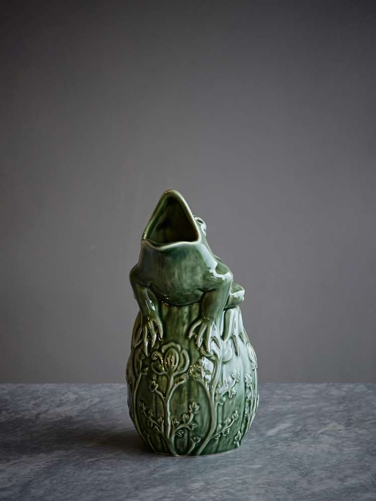 Bordallo Pinheiro — Pitcher Frog Green Espigas — Carafes | Artilleriet