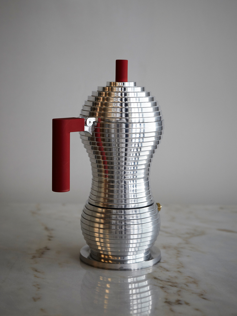 Alessi — Espresso Coffee Maker Pulcina 6 Cups - Red — Jugs & Carafes ...