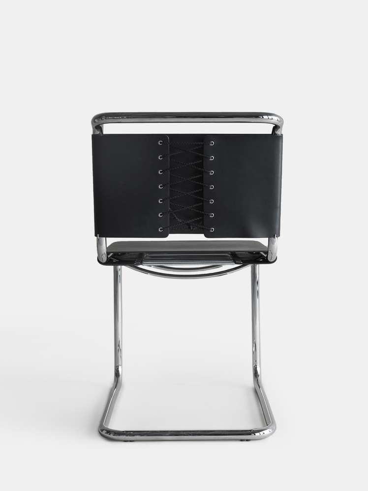 Bauhaus Chair ST44 - Chrome Black Leather — Shop All | Artilleriet