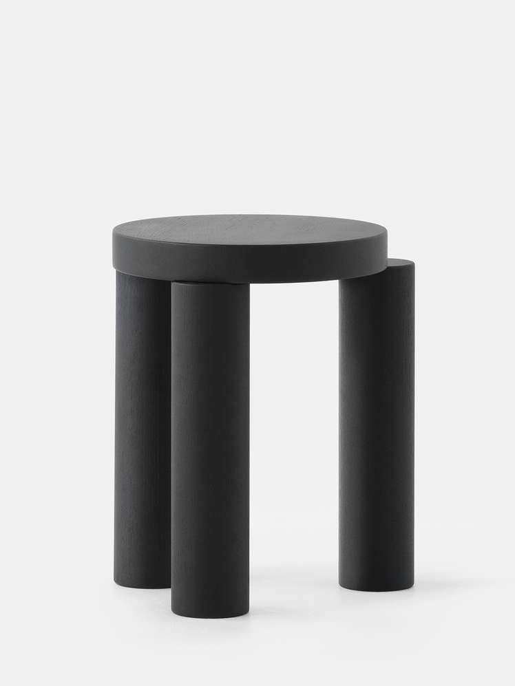 Resident — Offset Stool/Sidetable – Black — Stools & Benches | Artilleriet