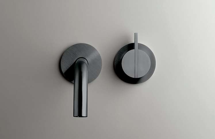 Cocoon — Piet Boon Wall Mounted Mixer with Spout - Gun Metal Black ...