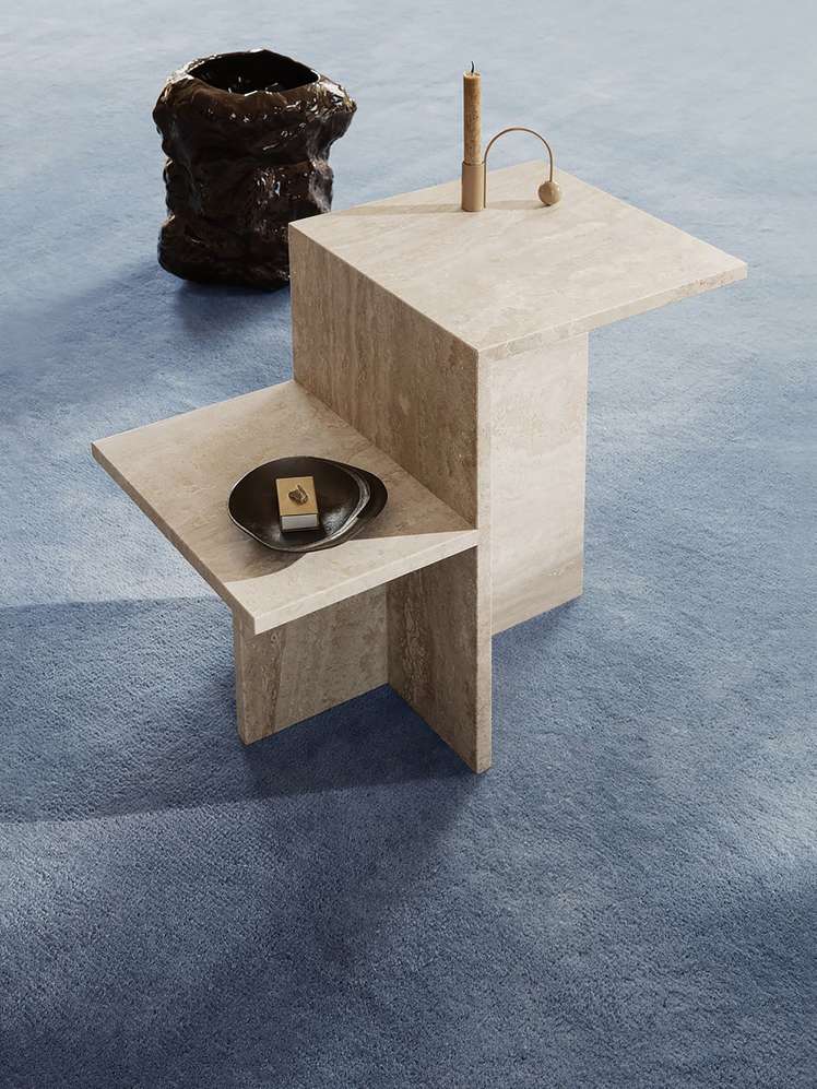 Ferm Living — Distinct Side Table - Travertine — Ferm Living | Artilleriet