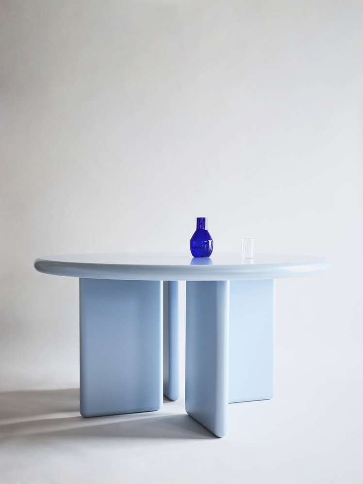 Gustaf Westman — Chunky Round Table - Light Blue - 140 — Dining Tables ...
