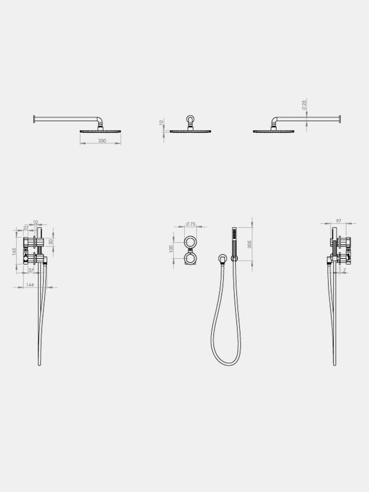 TONI Copenhagen — Déca Head/Hand Built-In Shower Fixture — Shop All ...