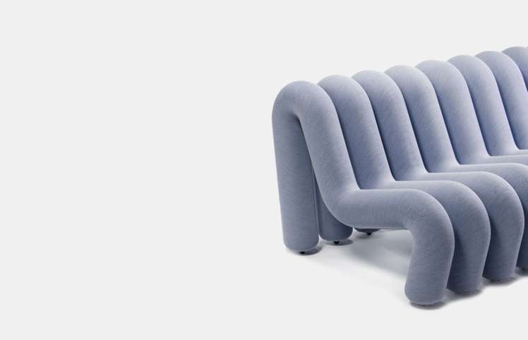 Moustache — Extra Bold Sofa - 3 Seater - Grey Blue — Shop All | Artilleriet